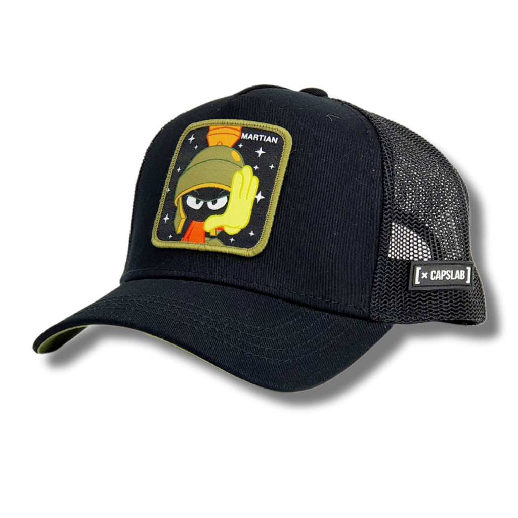 Looney Tunes Marvin the Martian, Trucker Snapback, Black - Capslab - CAP