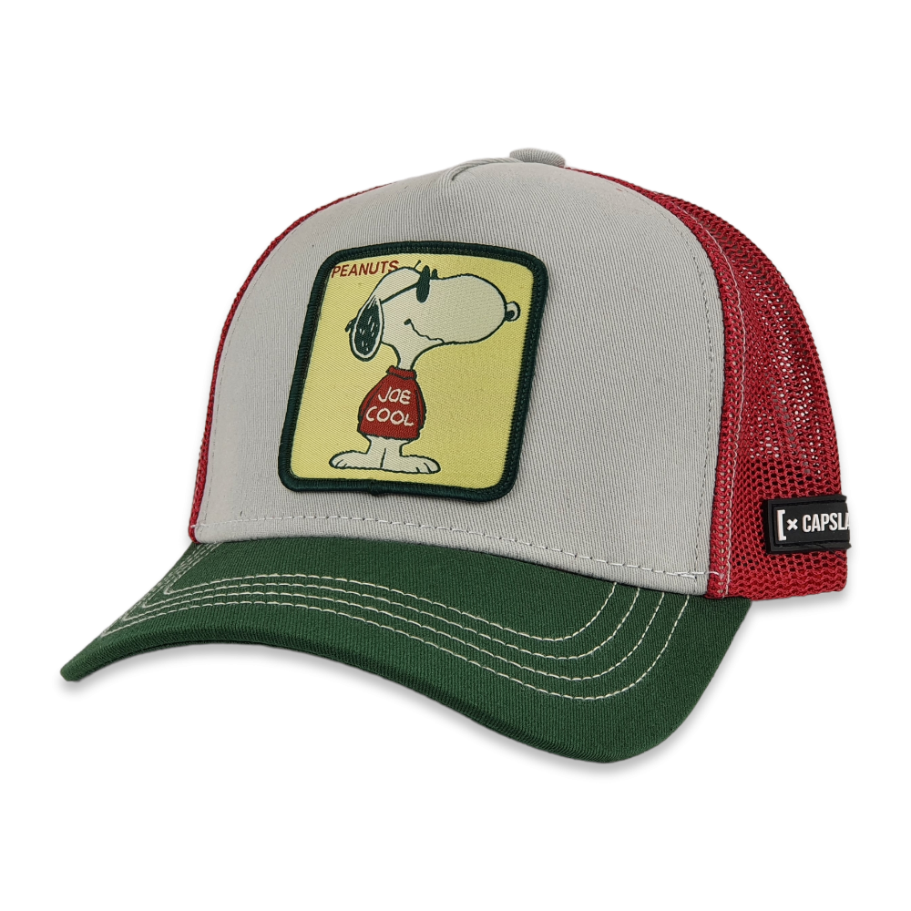 Peanuts Joe Cool, Trucker Cap, Grey/Red/Green - Capslab - CAP